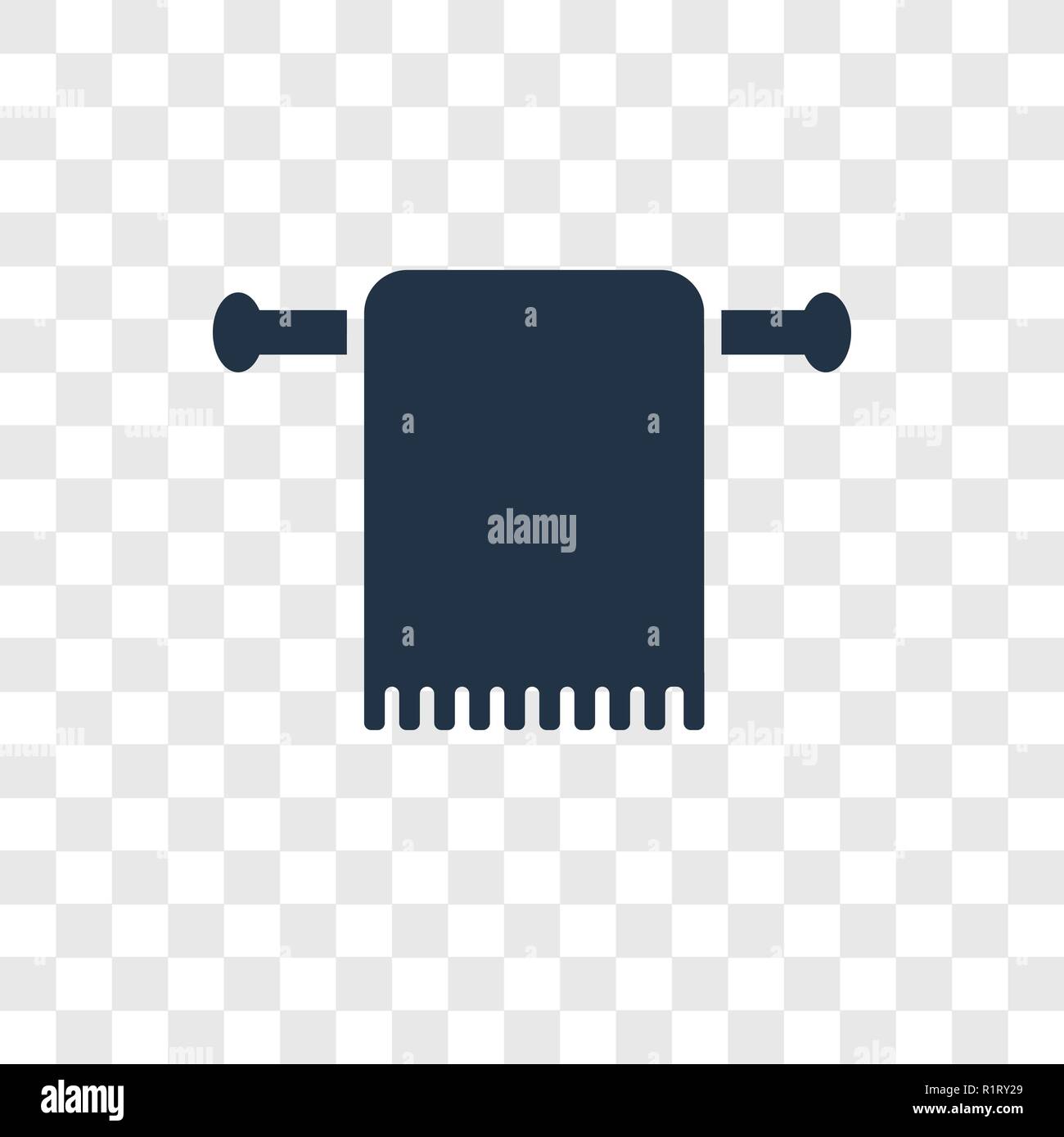 Towel vector icon isolated on transparent background, Towel ...