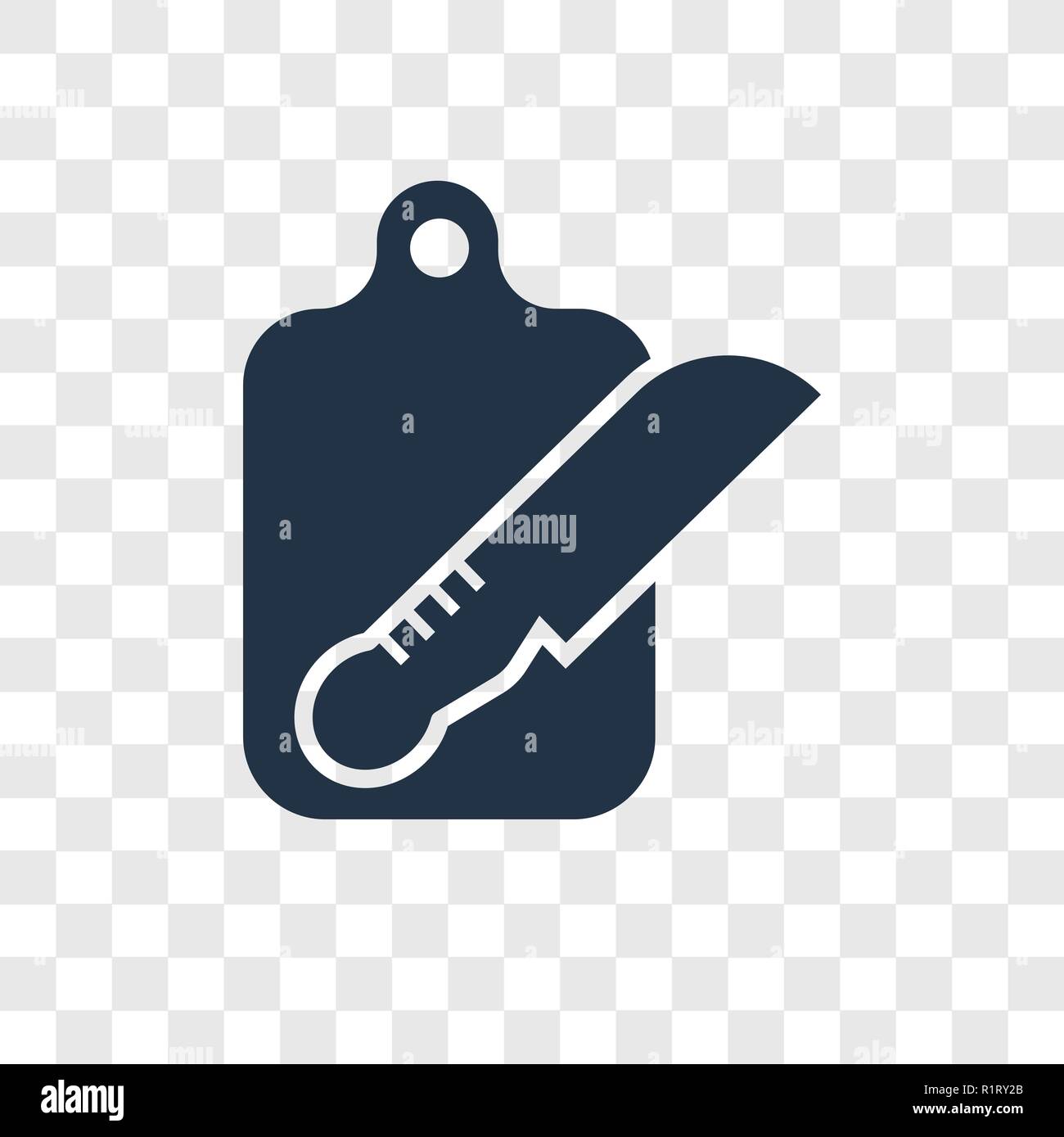 Kitchen board vector icon isolated on transparent background, Kitchen ...