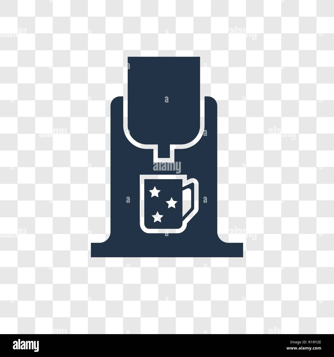 Coffee maker vector icon isolated on transparent background, Coffee ...