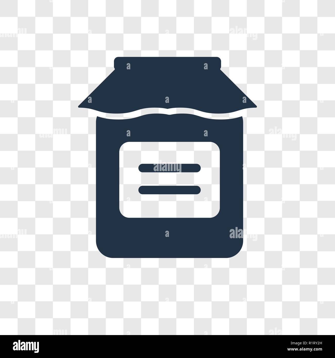 Jar vector icon isolated on transparent background, Jar transparency ...
