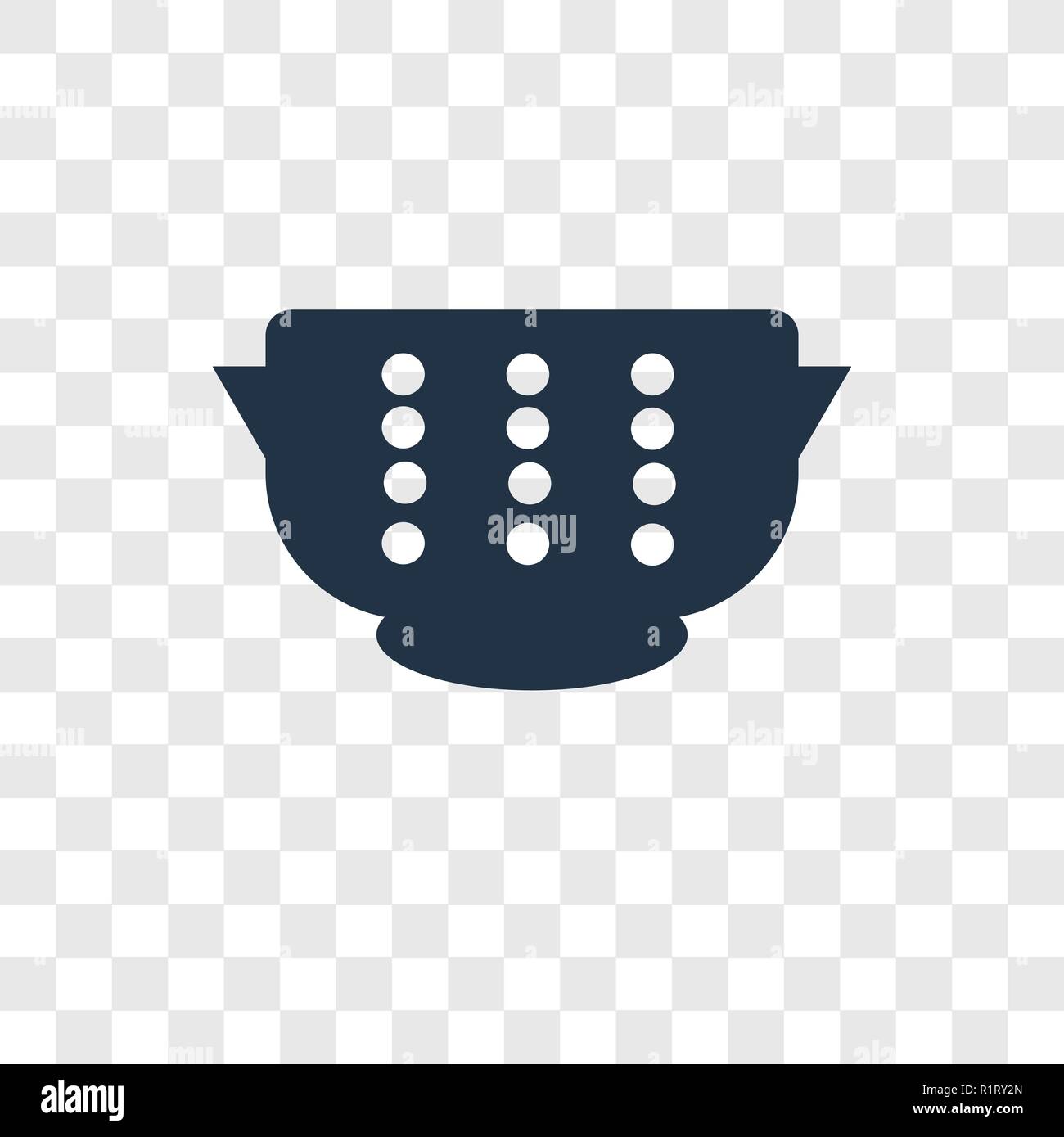 Strainer vector icon isolated on transparent background, Strainer ...