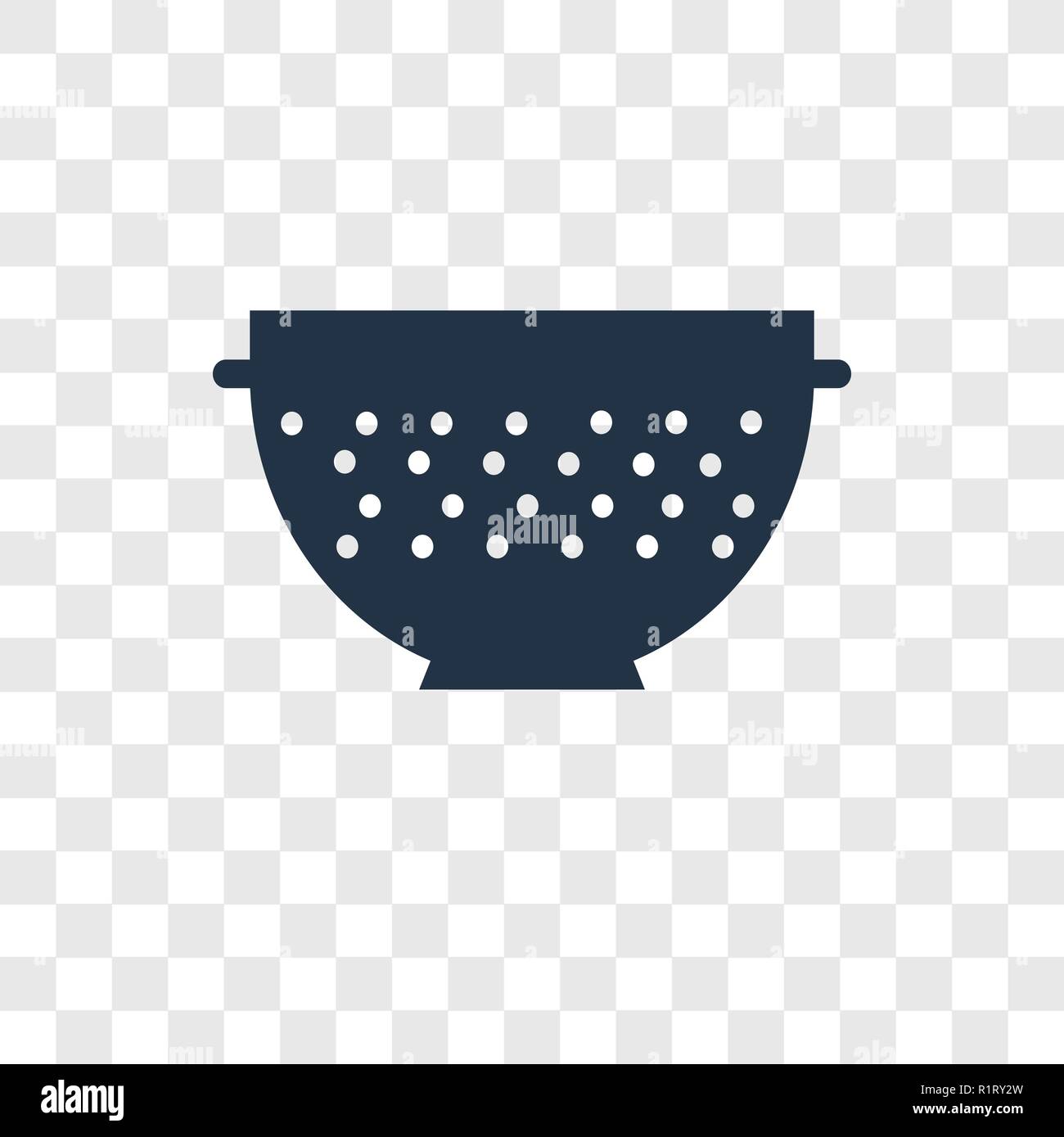 Strainer vector icon isolated on transparent background, Strainer ...