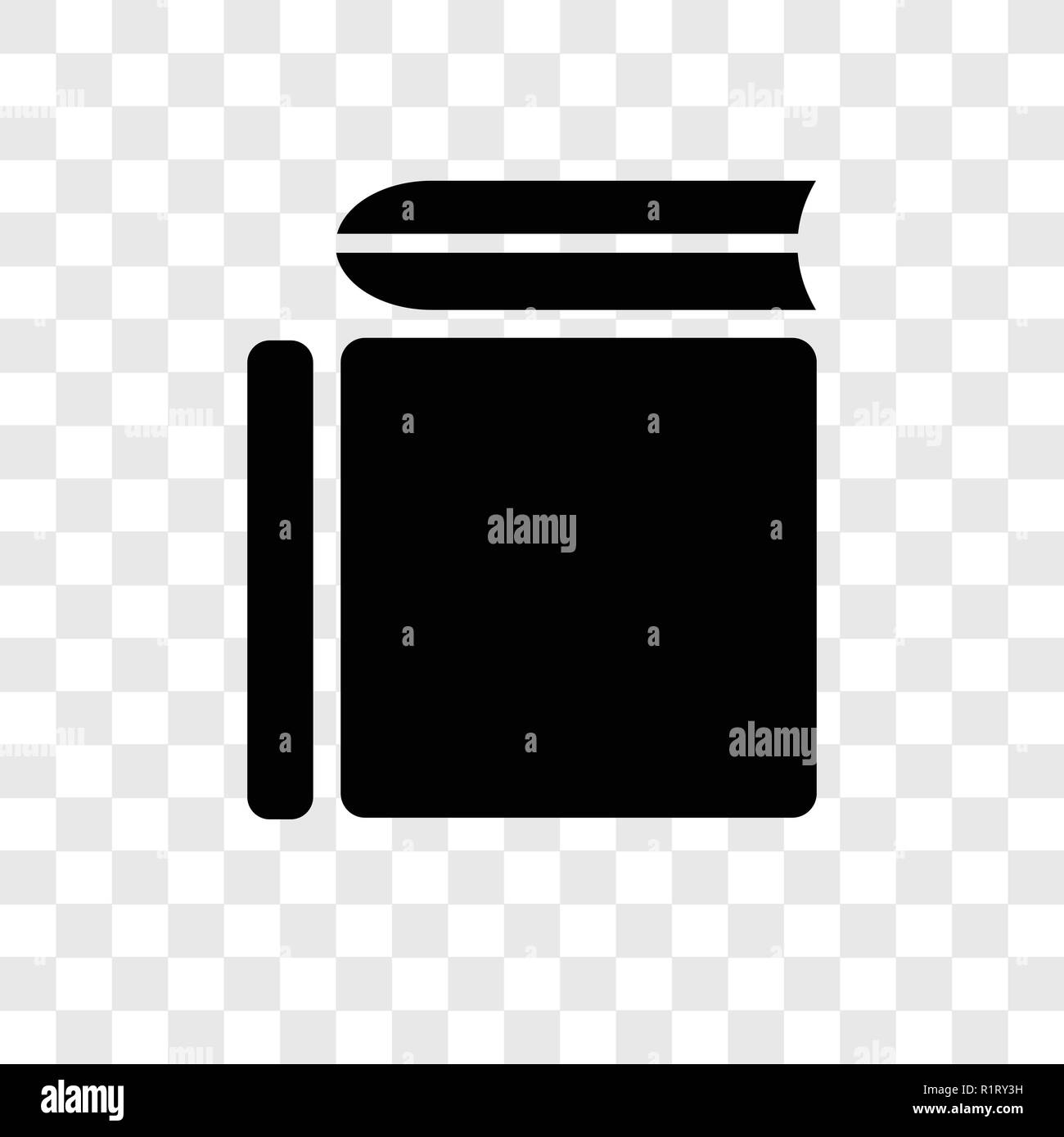 Book vector icon isolated on transparent background, Book transparency ...