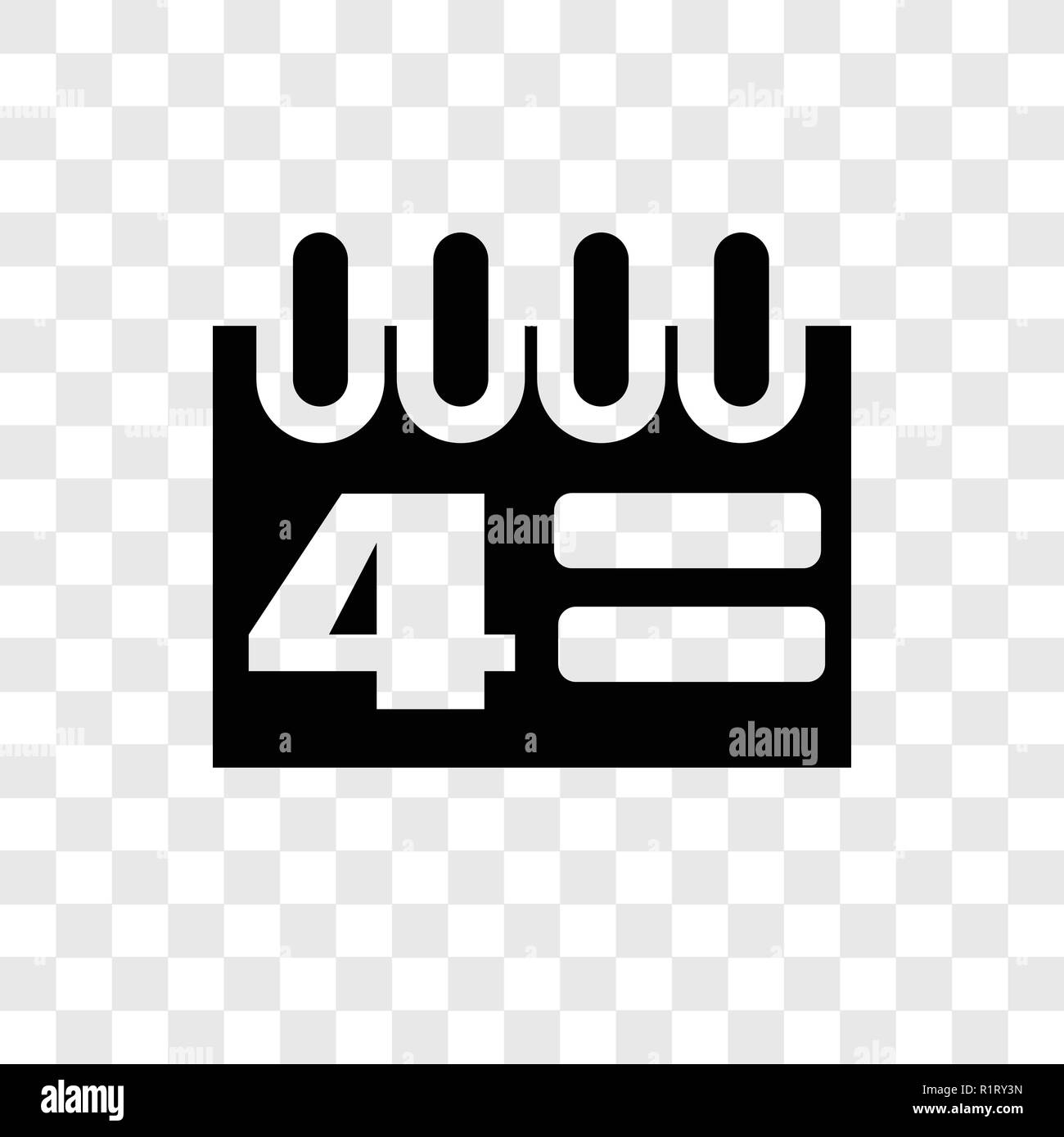 Calendar vector icon isolated on transparent background, Calendar ...