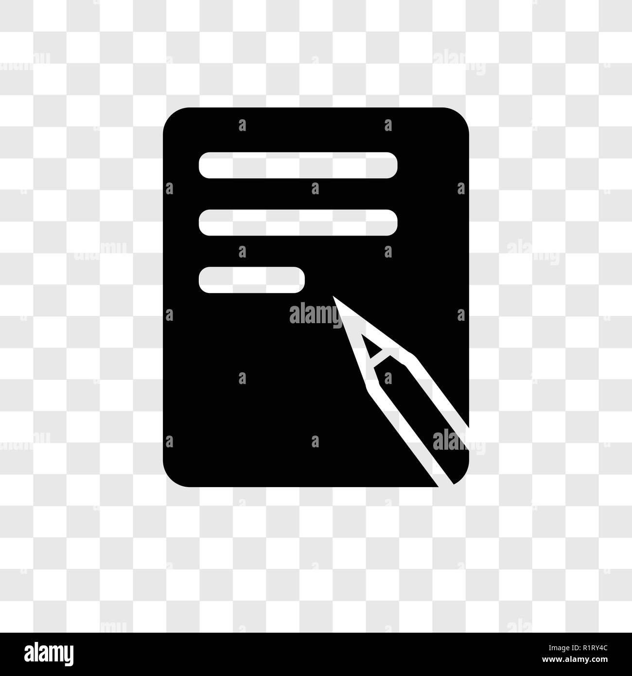 Writing vector icon isolated on transparent background, Writing ...