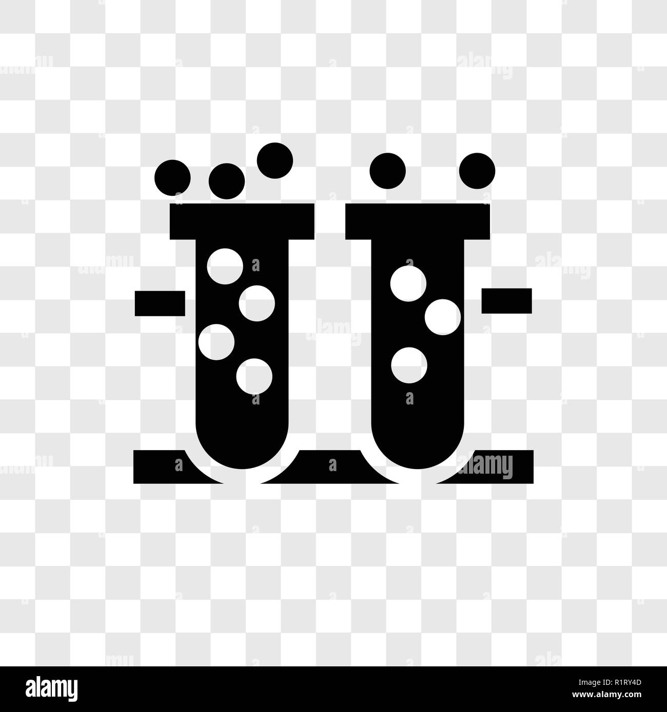 Test tubes vector icon isolated on transparent background, Test tubes ...