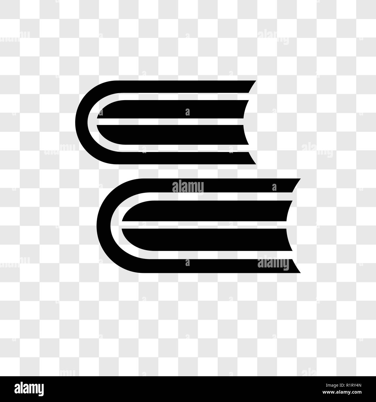 Books vector icon isolated on transparent background, Books ...