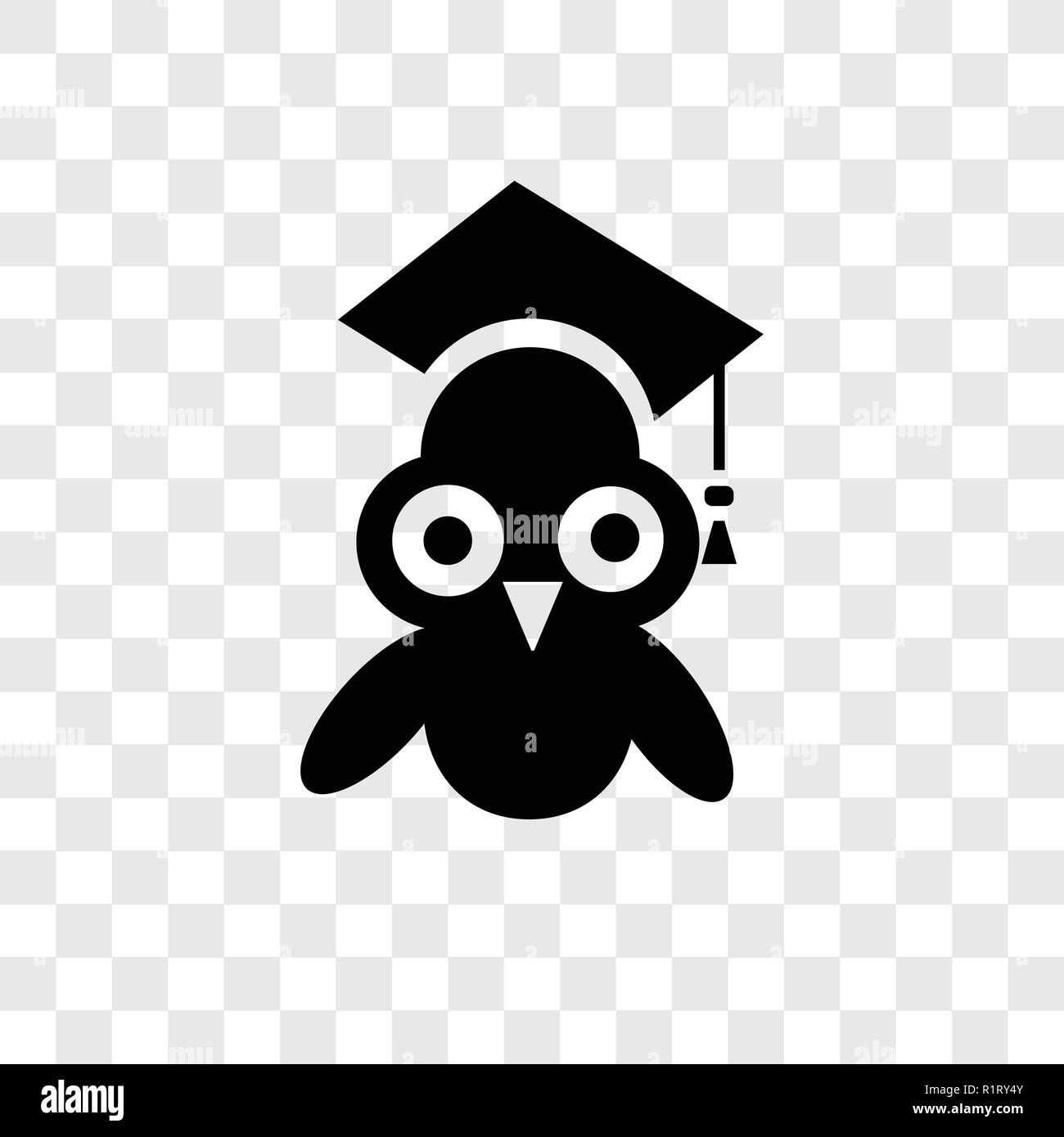 Owl vector icon isolated on transparent background, Owl transparency ...