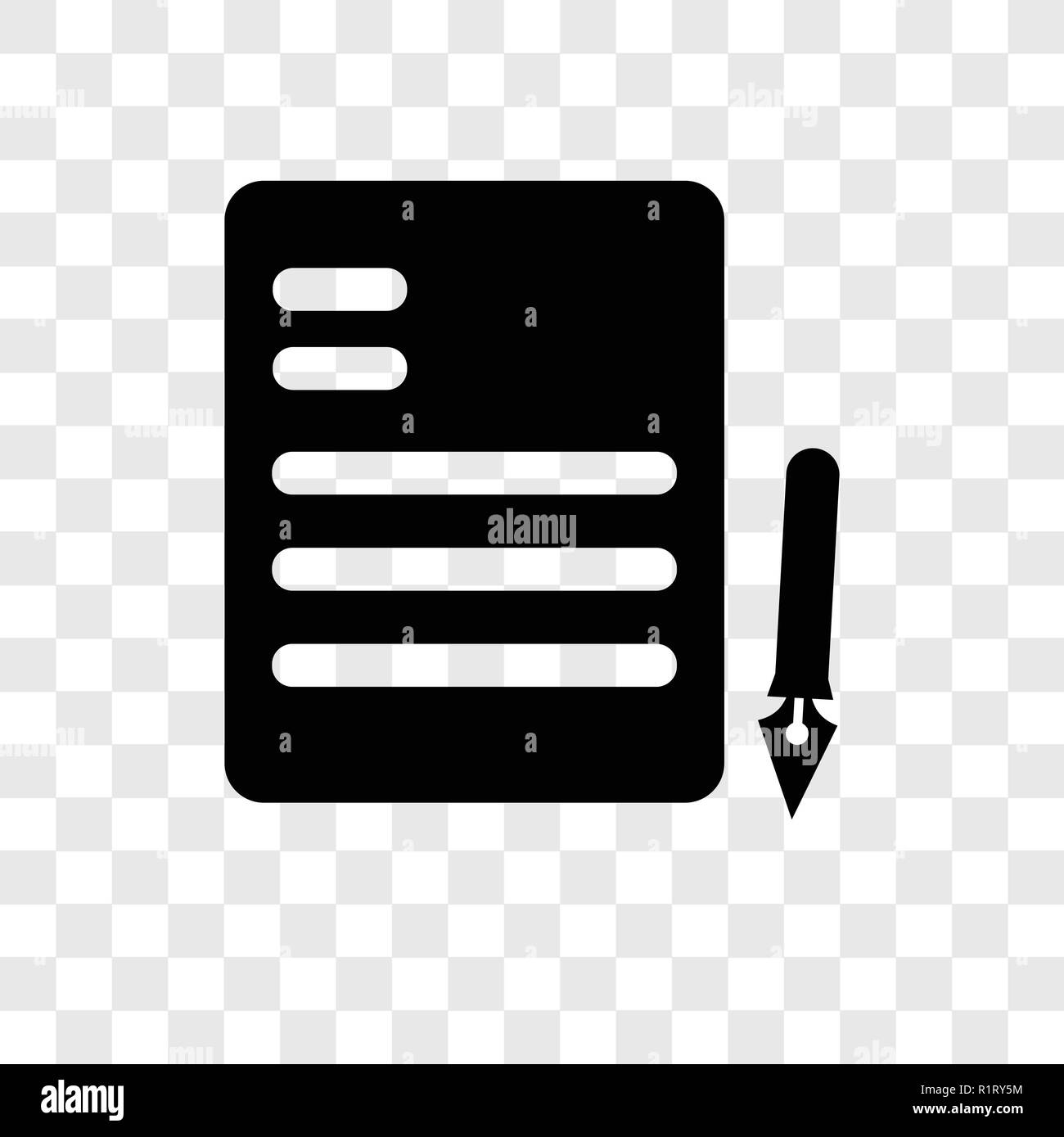 Letter vector icon isolated on transparent background, Letter ...