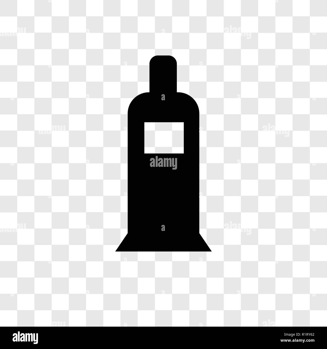 Paint tube vector icon isolated on transparent background, Paint tube ...