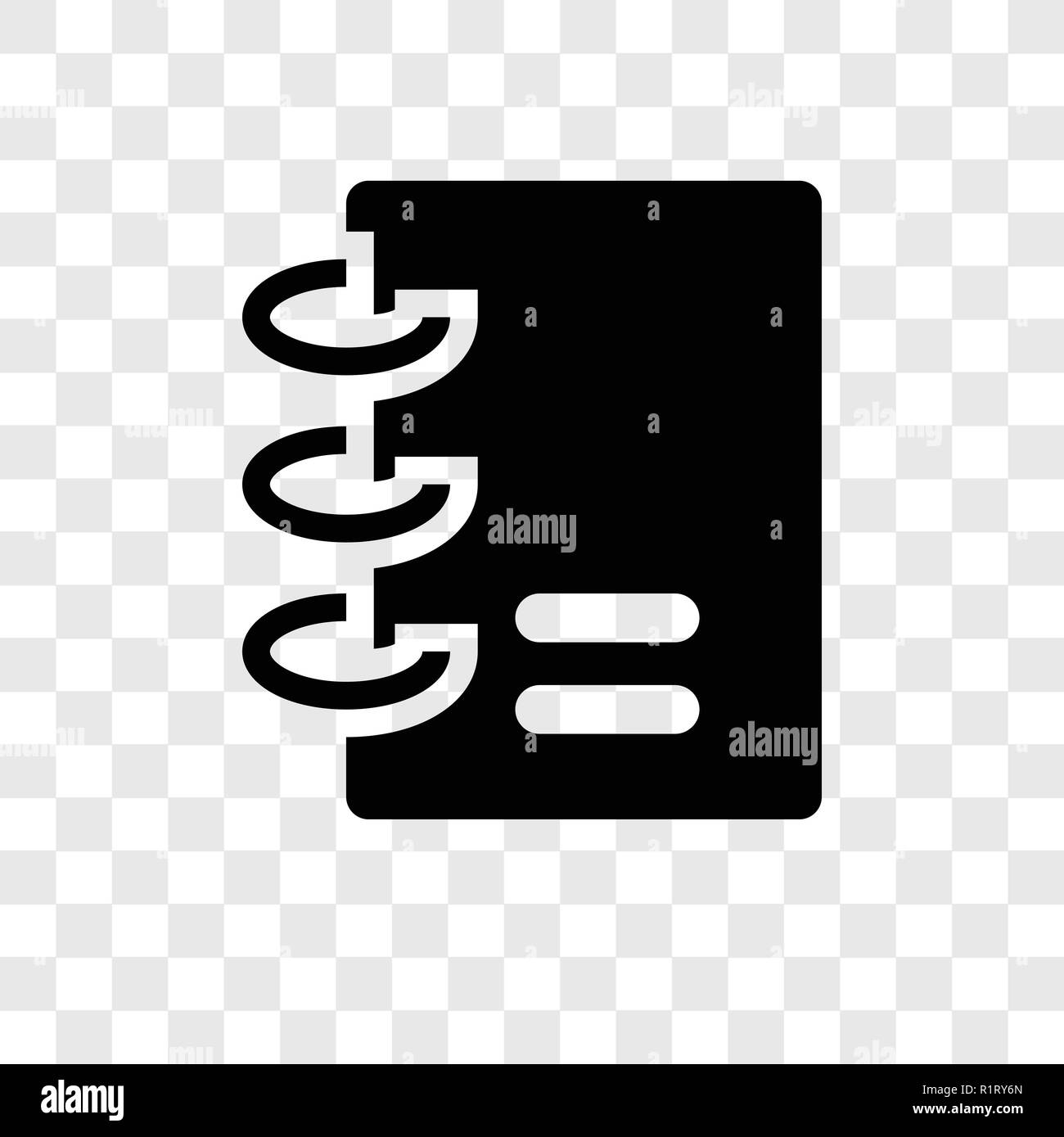 Notebook vector icon isolated on transparent background, Notebook ...