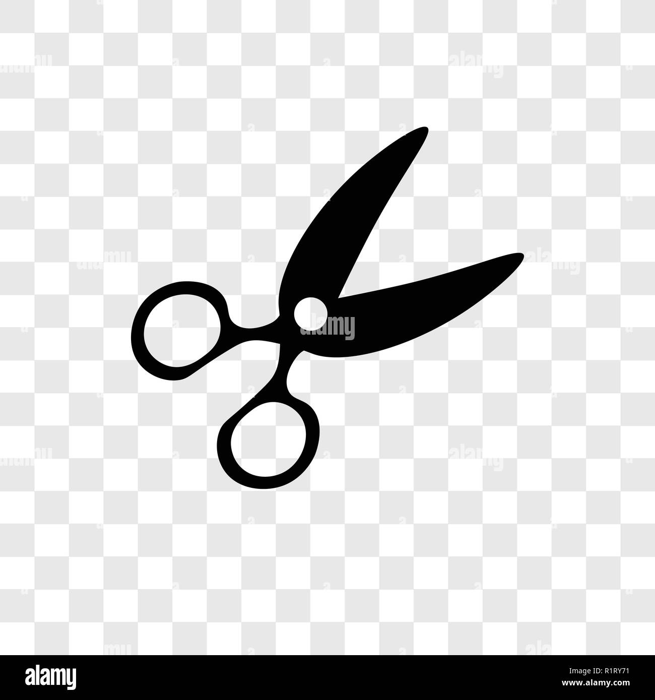 Scissors vector icon isolated on transparent background, Scissors ...