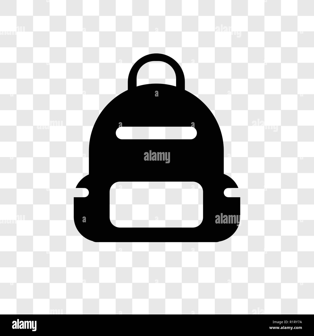 Backpack vector icon isolated on transparent background, Backpack ...