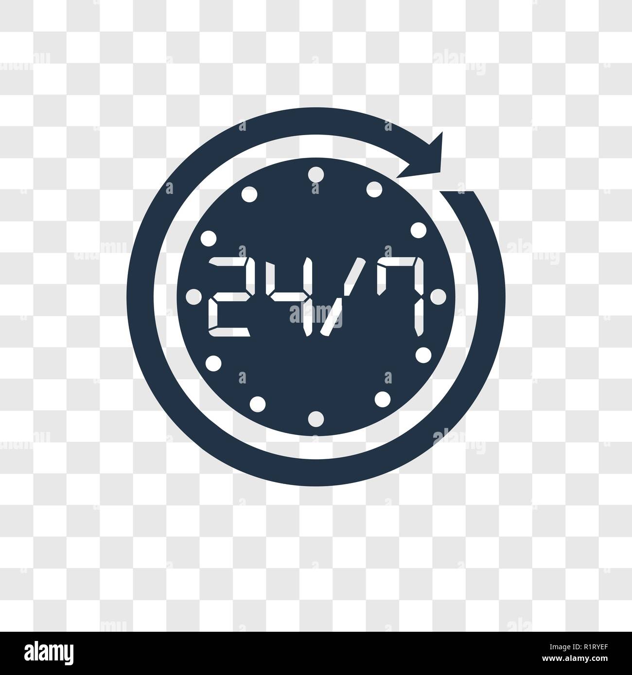 Time vector icon isolated on transparent background, Time transparency ...