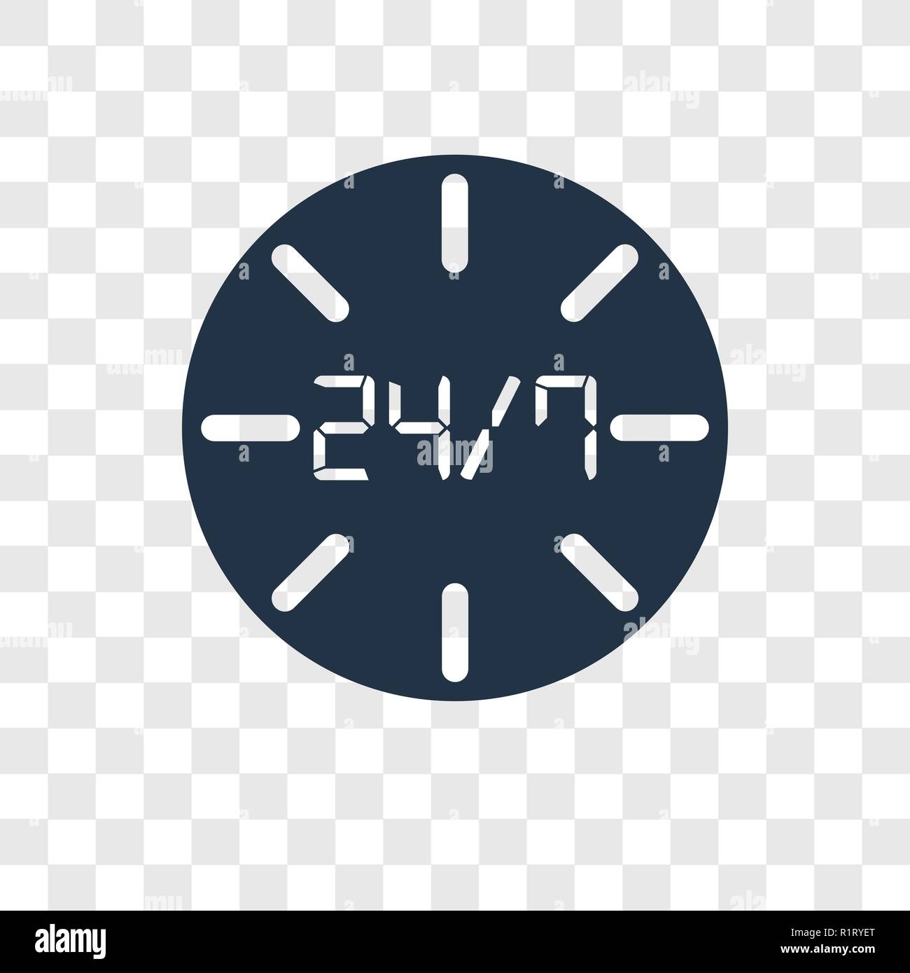 Time vector icon isolated on transparent background, Time transparency ...