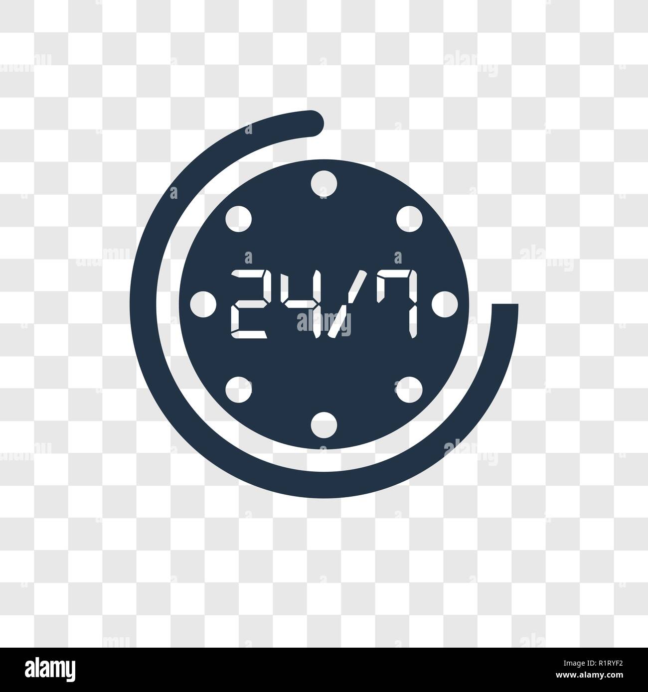 Time vector icon isolated on transparent background, Time transparency ...