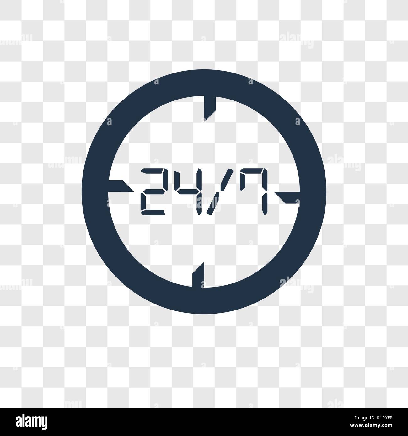 Time vector icon isolated on transparent background, Time transparency ...