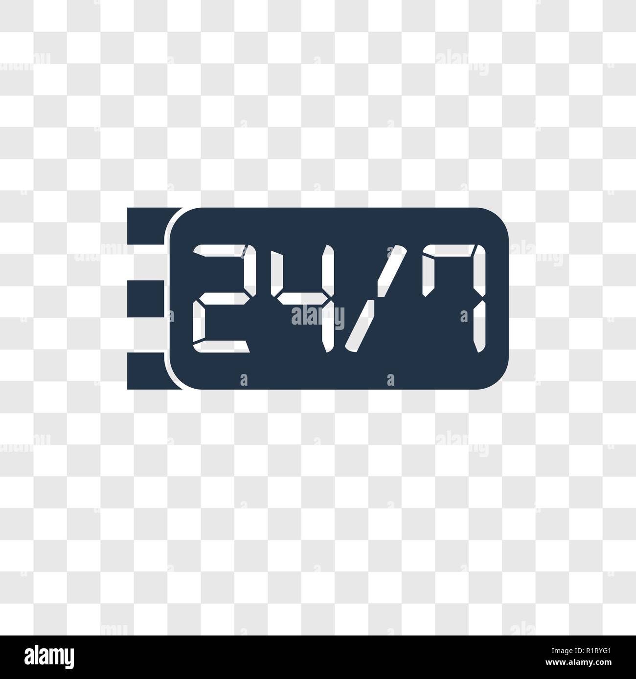 Time vector icon isolated on transparent background, Time transparency ...