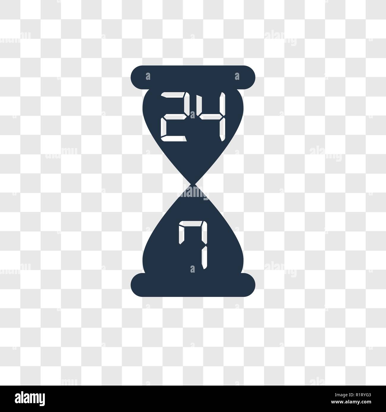 Time vector icon isolated on transparent background, Time transparency ...