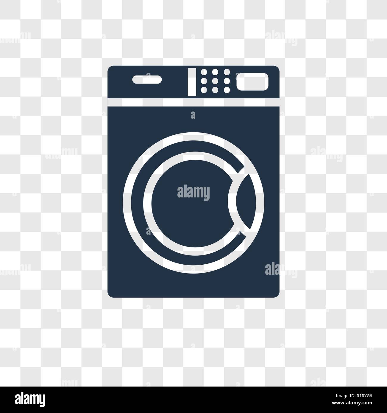 Washing machine vector icon isolated on transparent background, Washing machine transparency ...