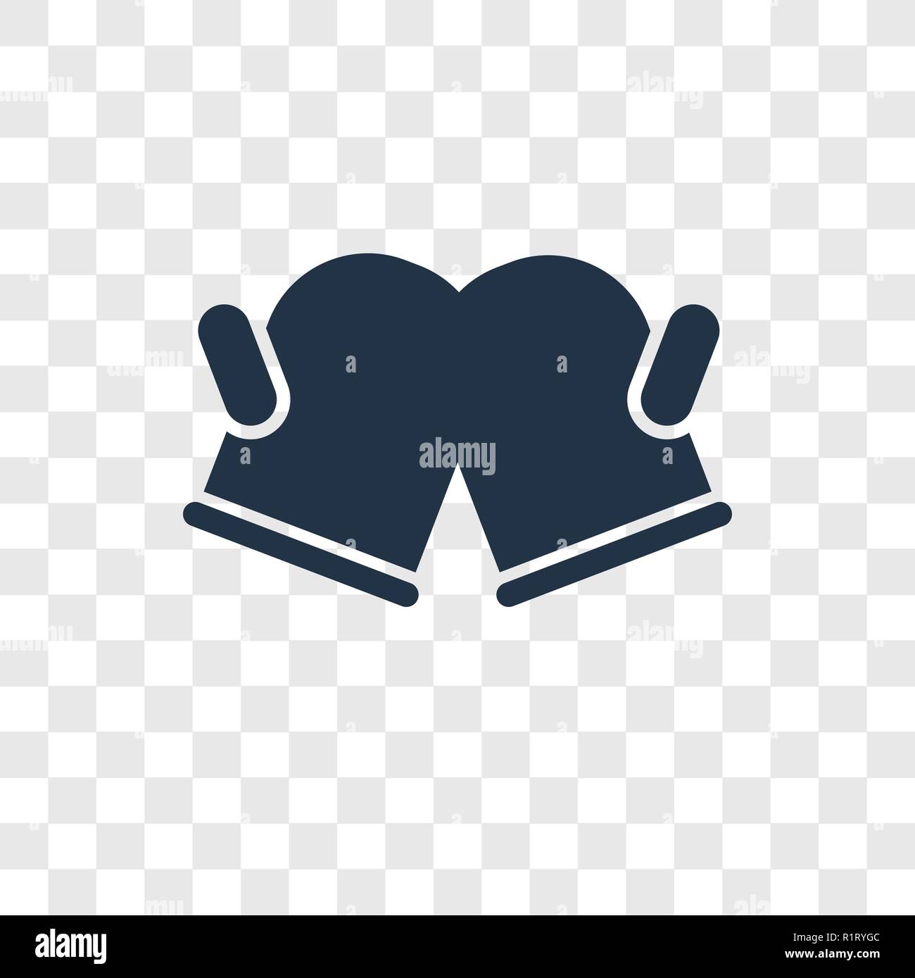 Mitten vector icon isolated on transparent background, Mitten ...