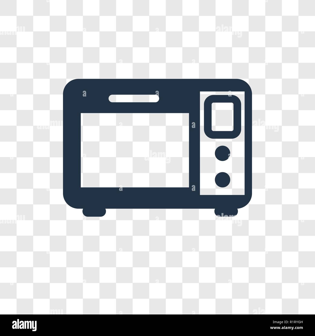 Microwave oven vector icon isolated on transparent background ...