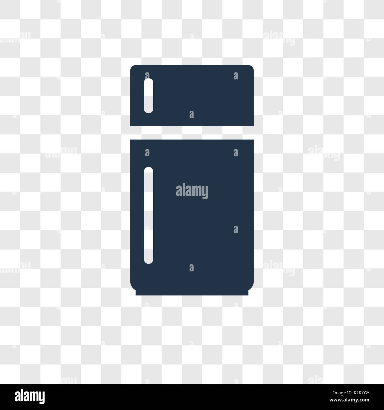 Fridge vector icon isolated on transparent background, Fridge ...