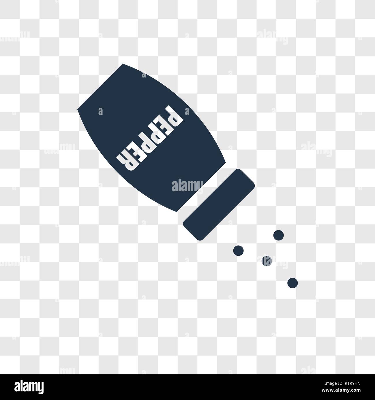 Pepper vector icon isolated on transparent background, Pepper ...
