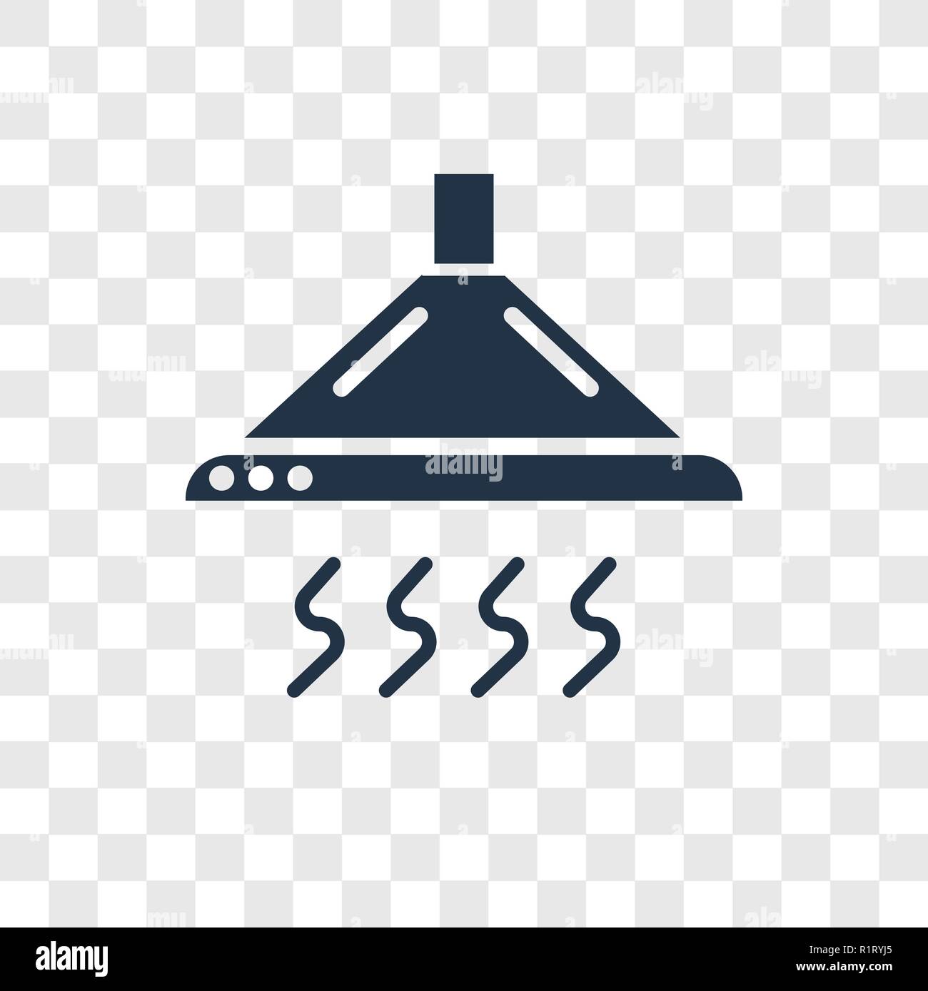 Extractor hood vector icon isolated on transparent background ...