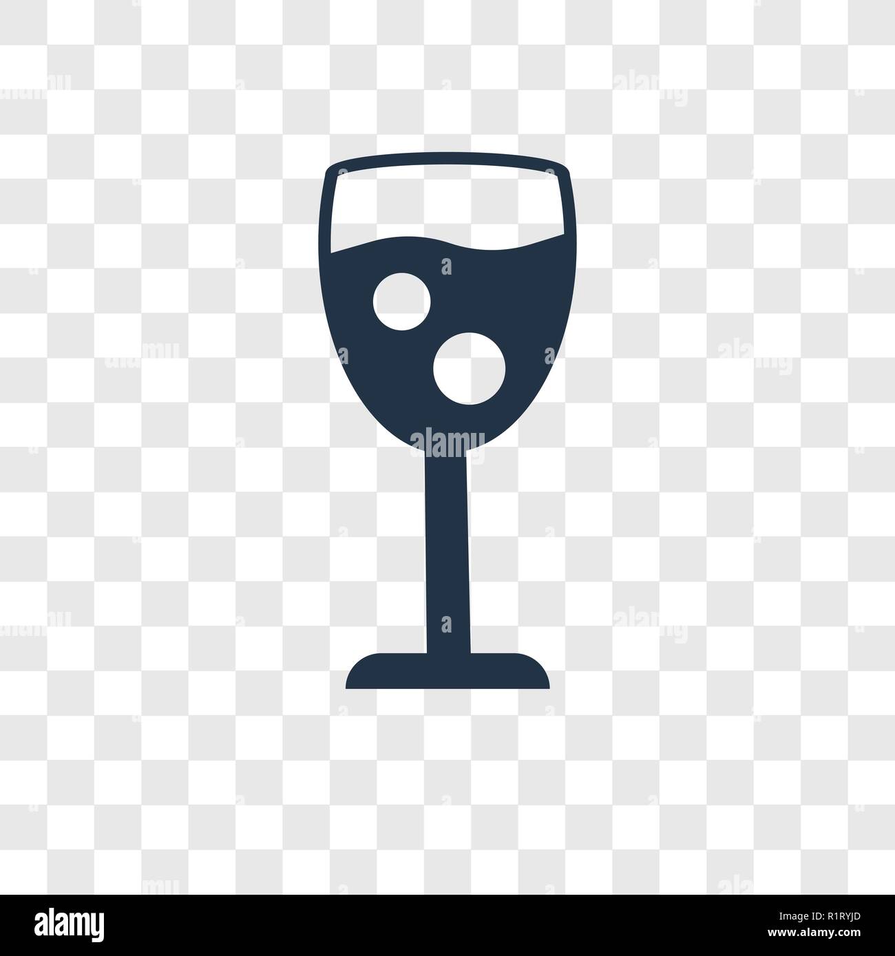 Glass vector icon isolated on transparent background, Glass ...