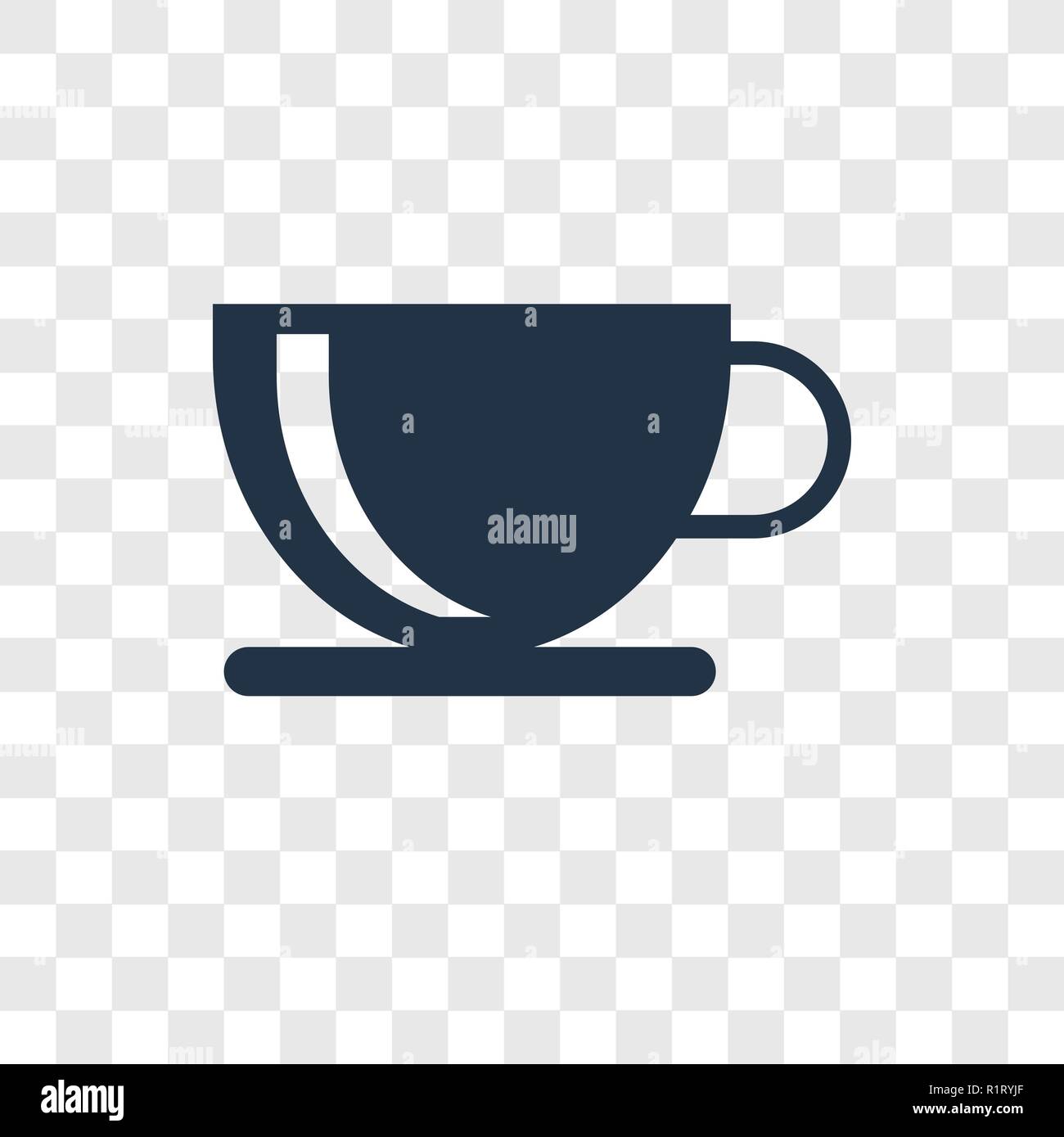Cup vector icon isolated on transparent background, Cup transparency ...