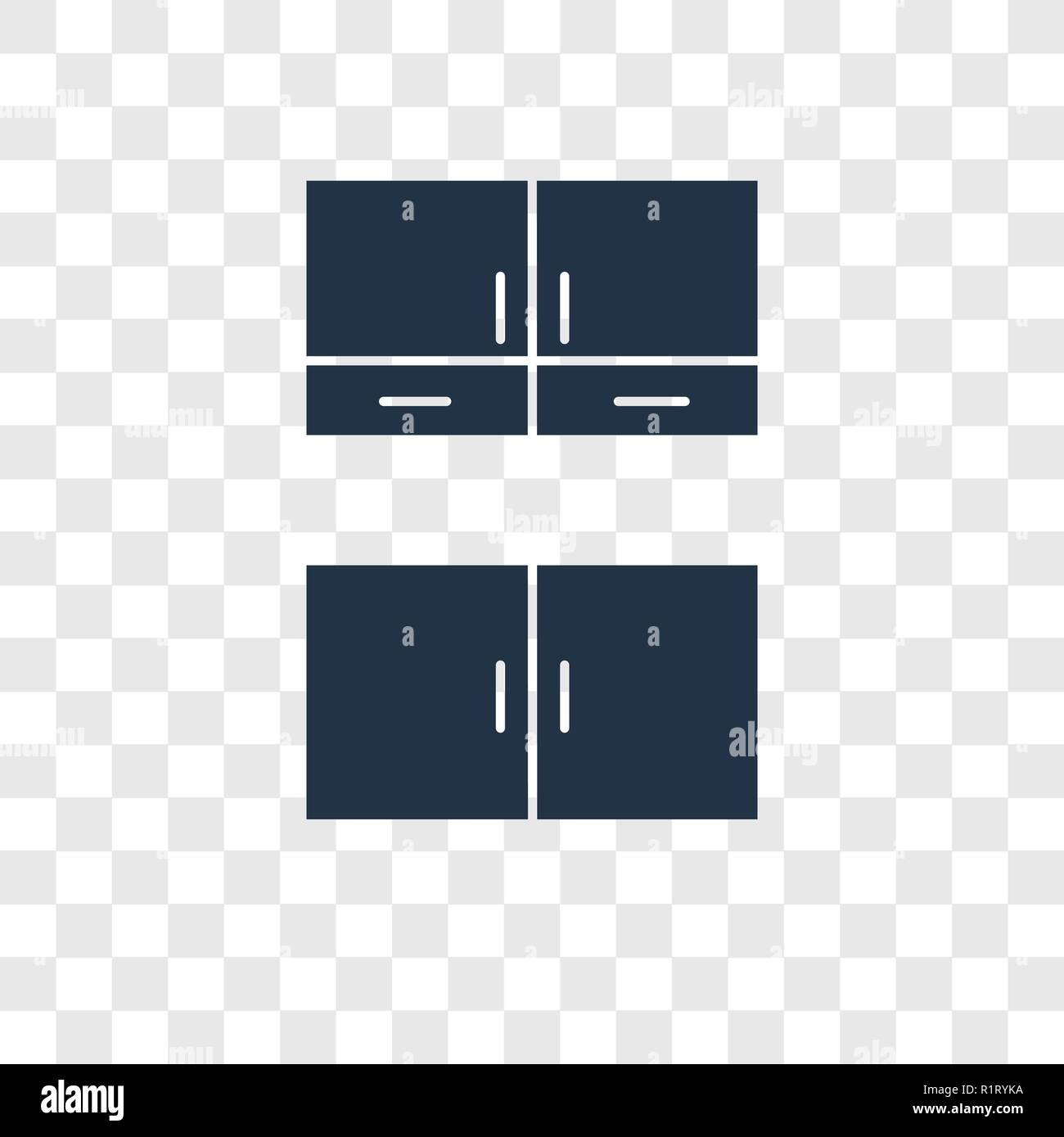 Cabinet vector icon isolated on transparent background, Cabinet ...