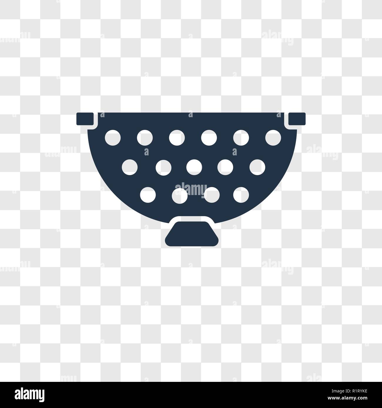 Strainer vector icon isolated on transparent background, Strainer ...