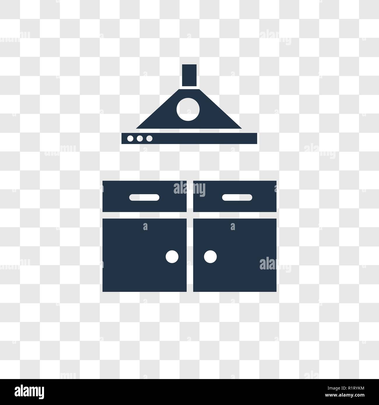 Extractor hood vector icon isolated on transparent background ...