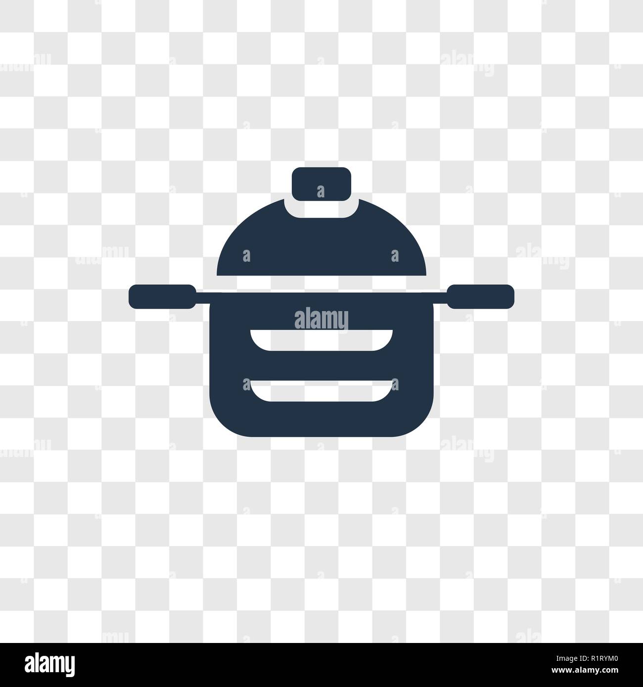 Pot vector icon isolated on transparent background, Pot transparency ...