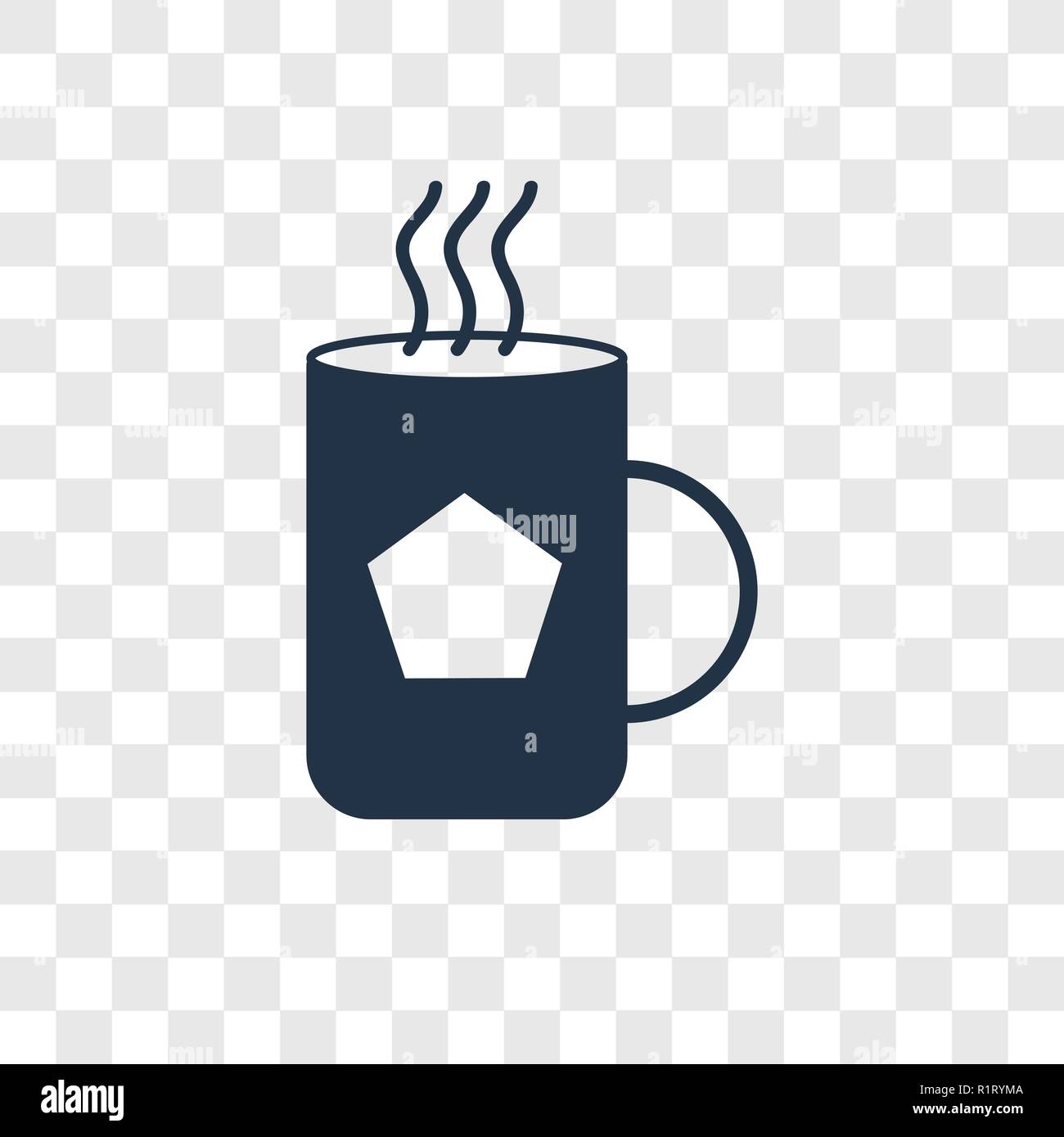 Tea cup vector icon isolated on transparent background, Tea cup ...