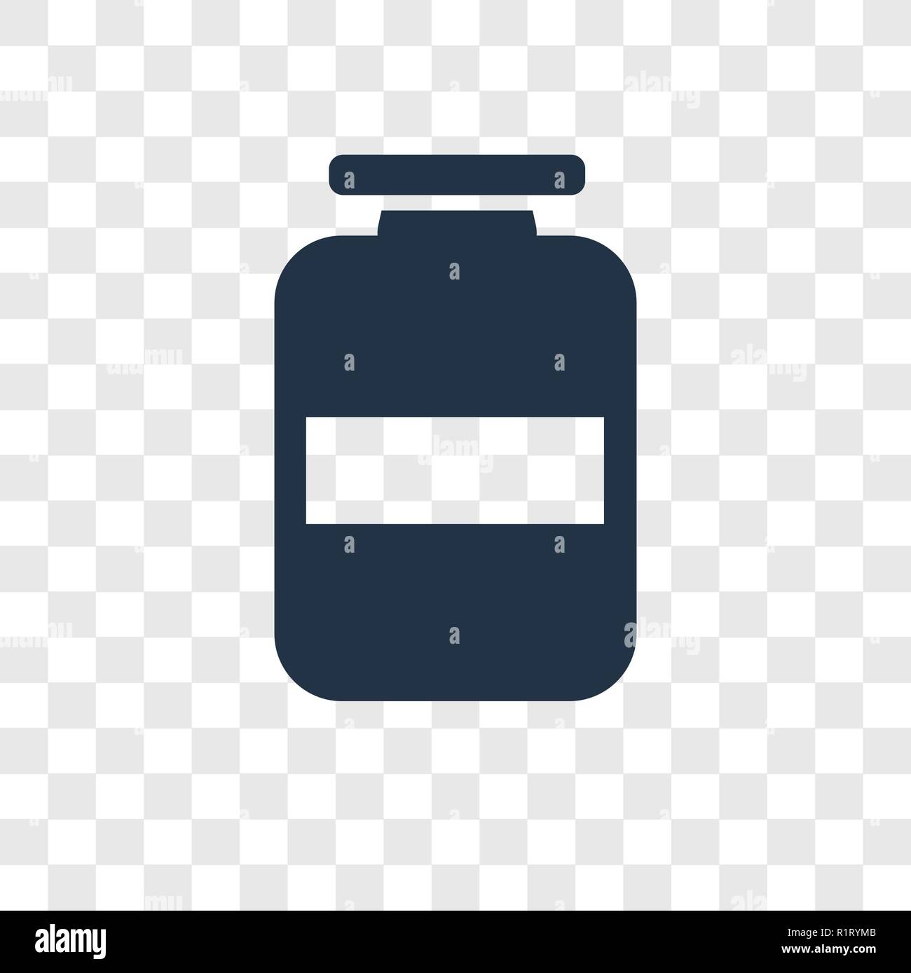 Jar vector icon isolated on transparent background, Jar transparency ...
