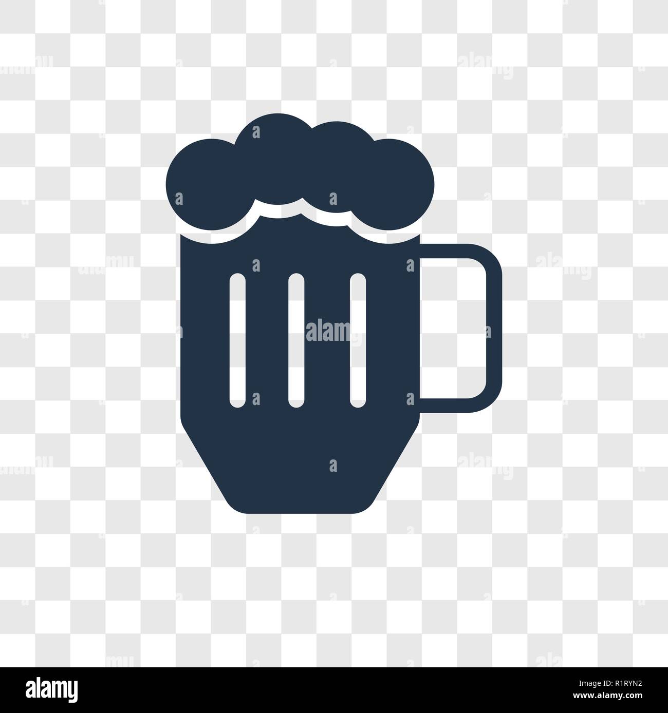 Beer vector icon isolated on transparent background, Beer transparency ...