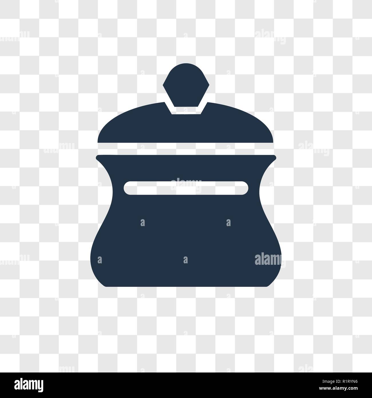 Pot vector icon isolated on transparent background, Pot transparency ...