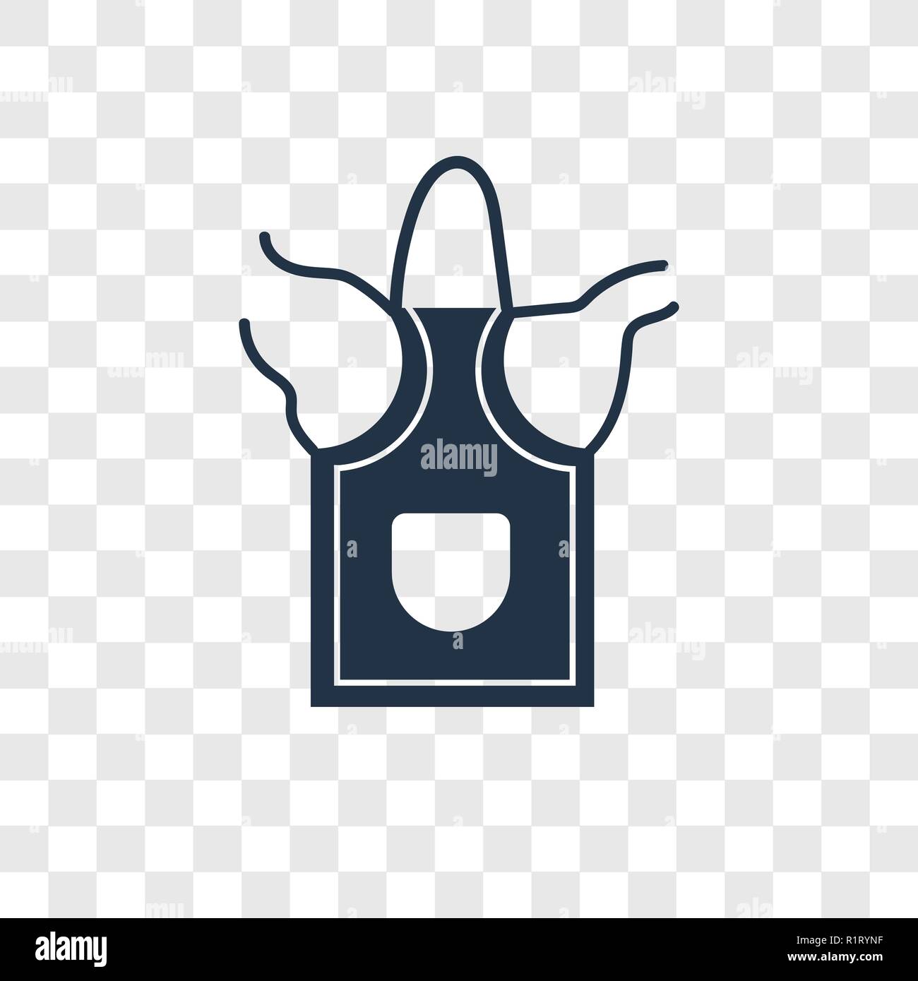 Apron vector icon isolated on transparent background, Apron ...