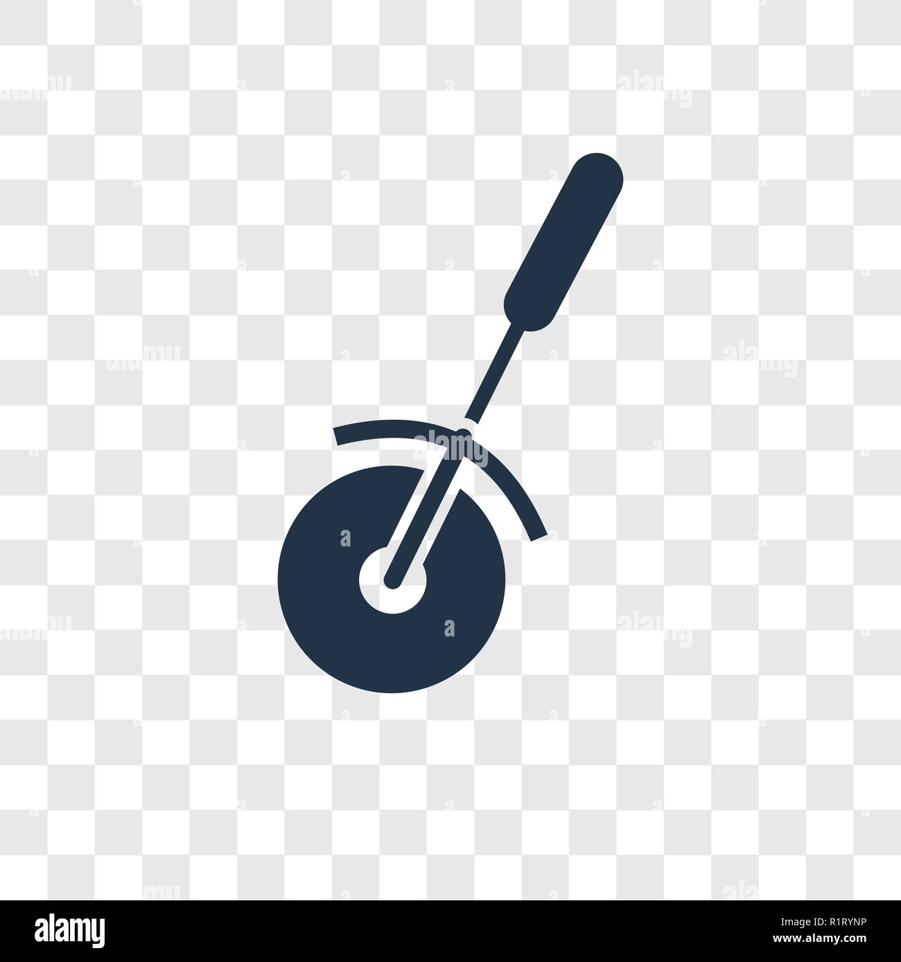 Pizza cutter vector icon isolated on transparent background, Pizza ...