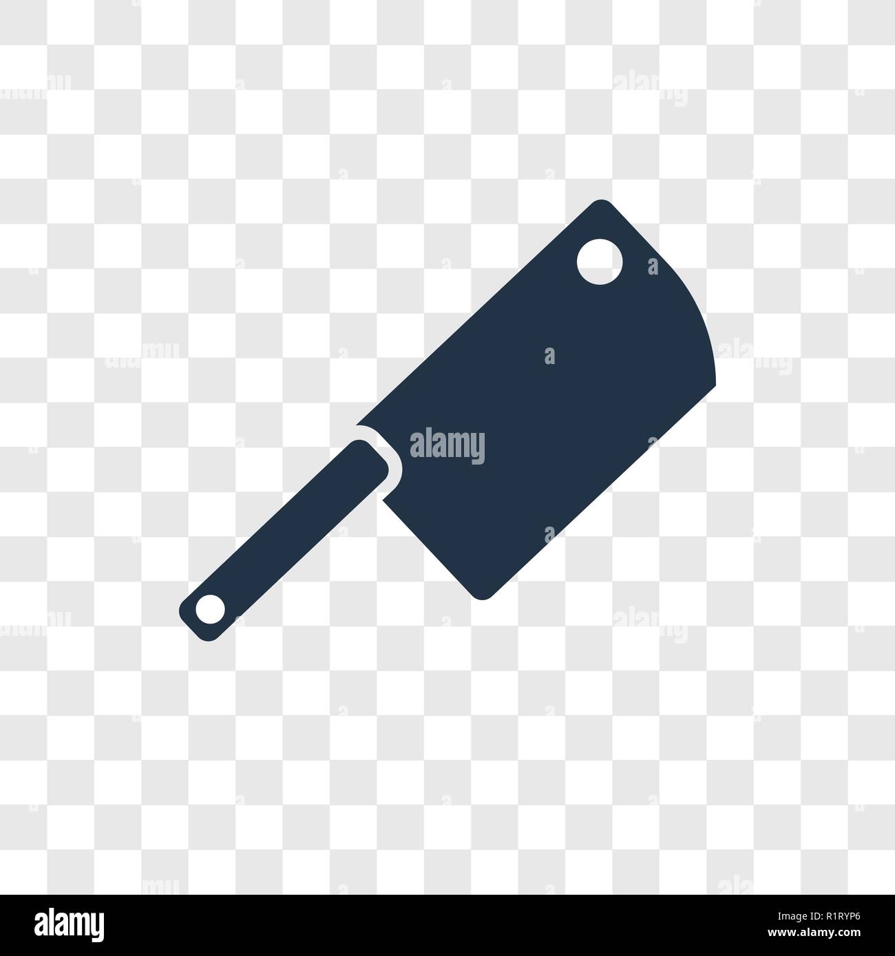 Cleaver vector icon isolated on transparent background, Cleaver ...