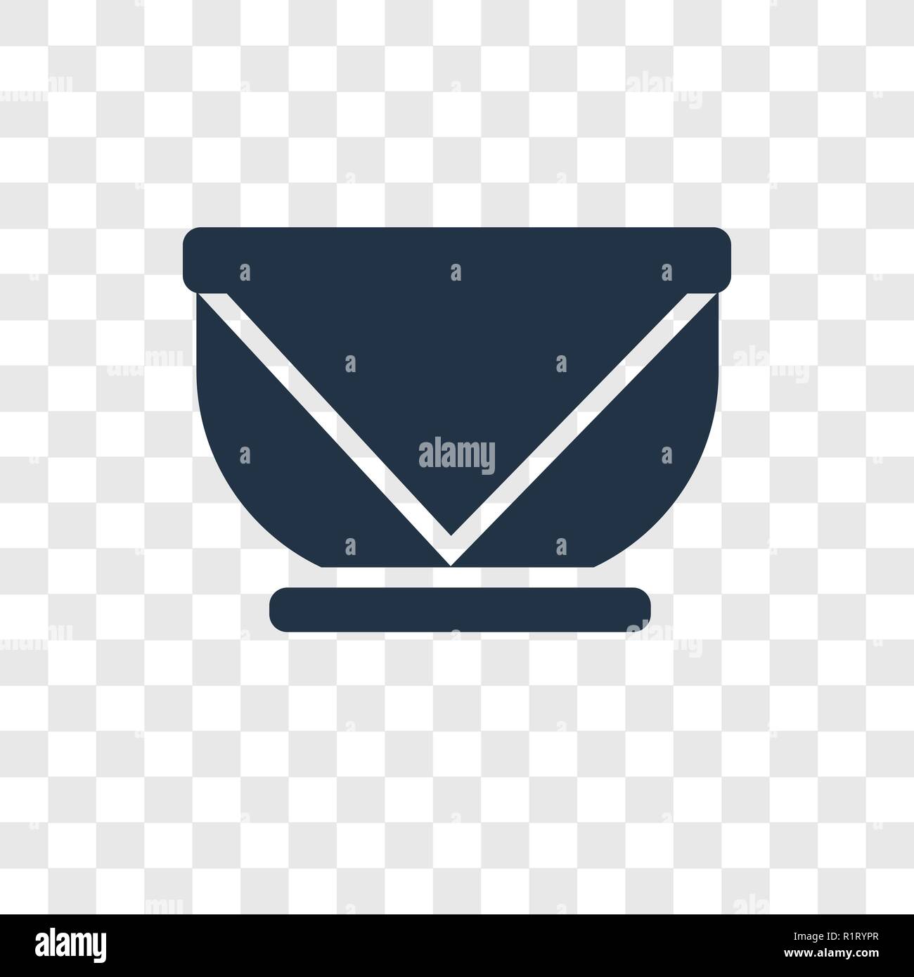 Bowl vector icon isolated on transparent background, Bowl transparency ...