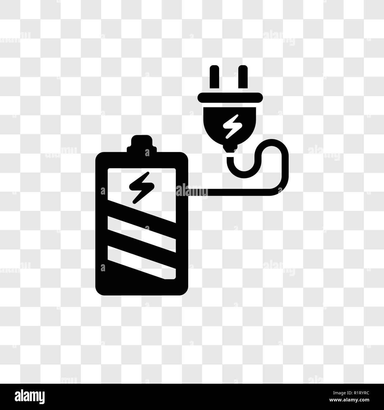 Charging vector icon isolated on transparent background, Charging ...