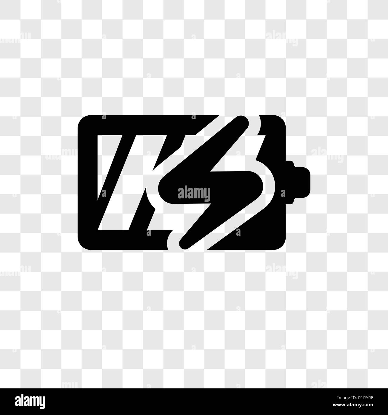 Battery vector icon isolated on transparent background, Battery ...