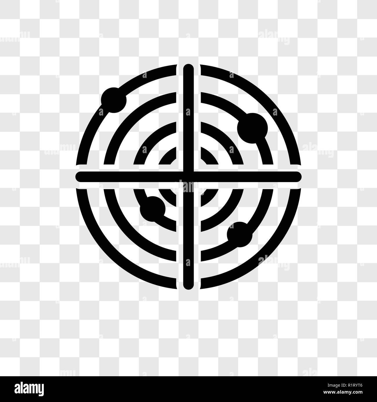Radar vector icon isolated on transparent background, Radar ...