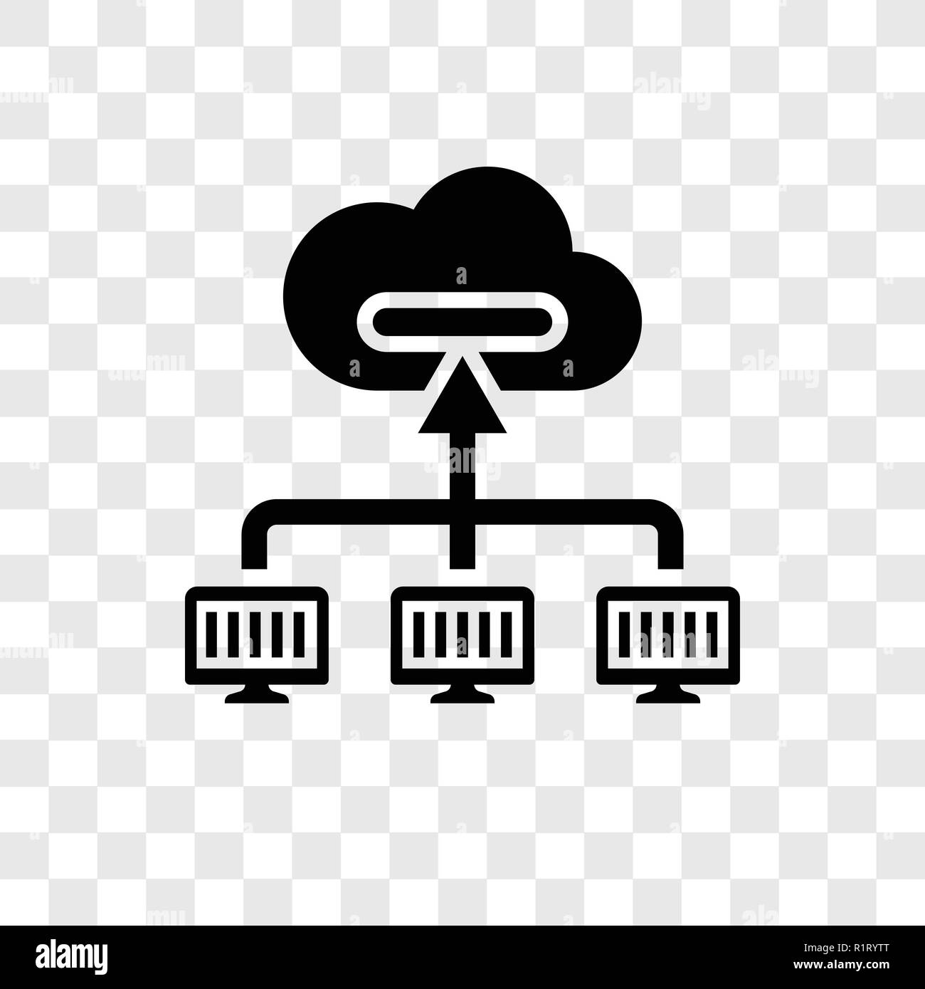 Cloud vector icon isolated on transparent background, Cloud ...