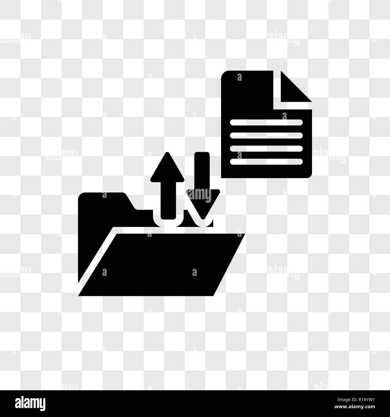 File transfer vector icon isolated on transparent background, File ...
