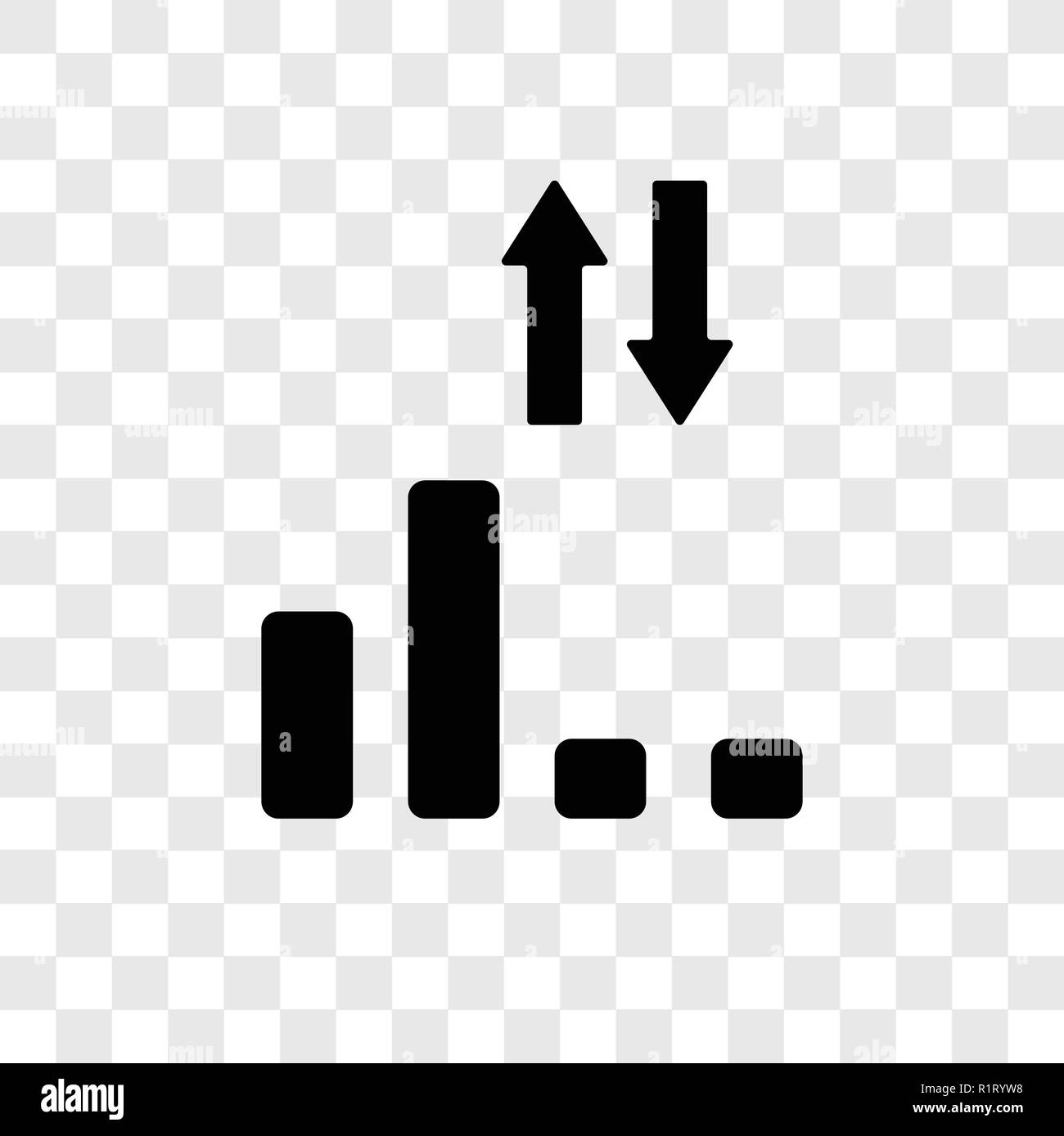 Low vector icon isolated on transparent background, Low transparency ...