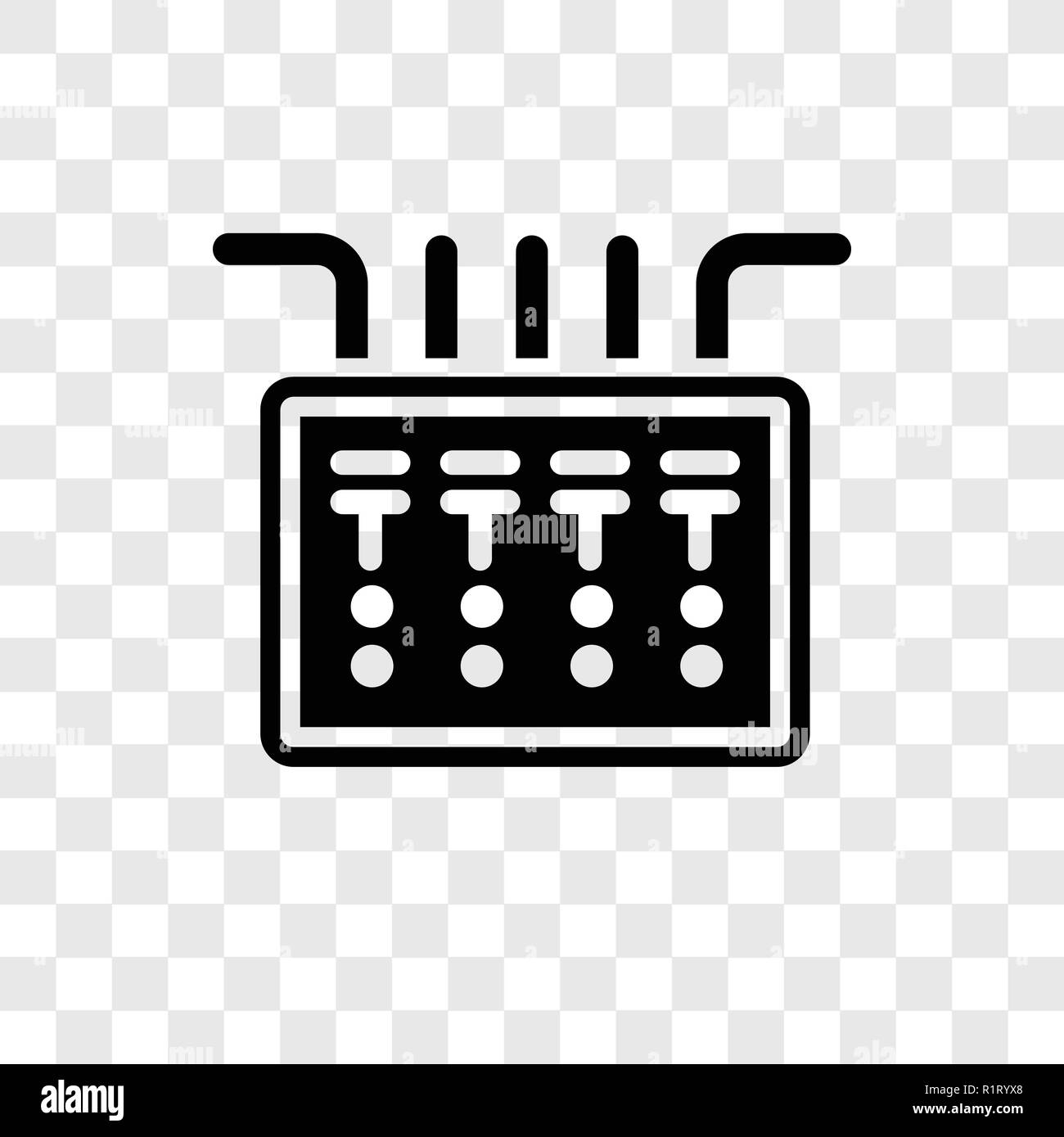 Fuse box vector icon isolated on transparent background, Fuse box ...
